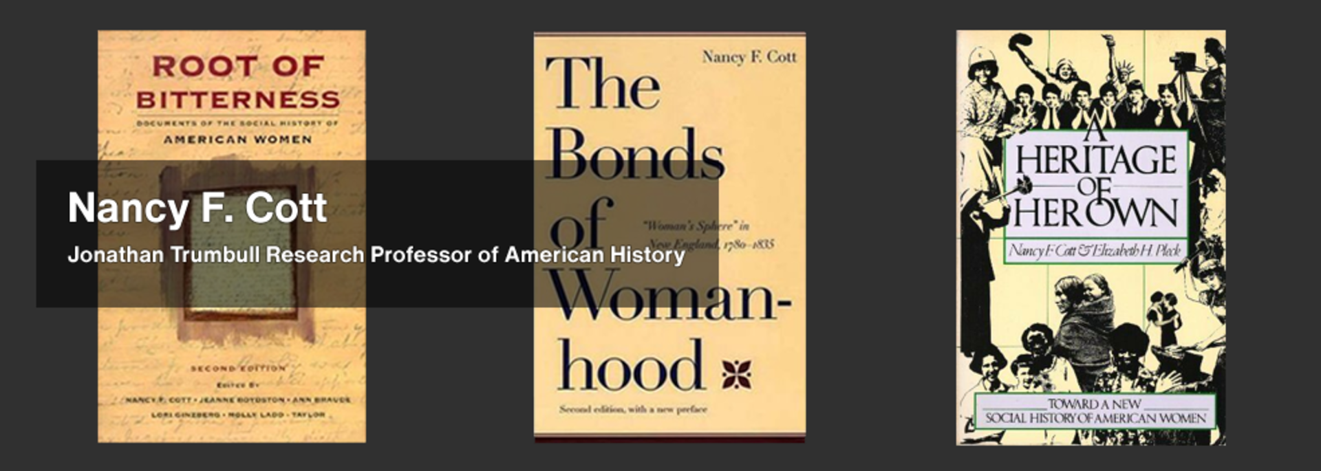 Books and Articles | Nancy Cott