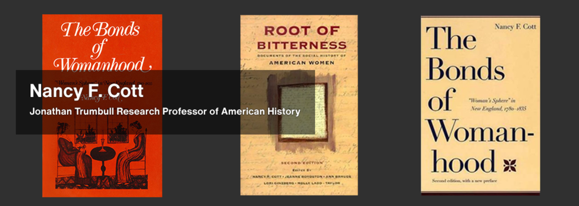 Books and Articles | Nancy Cott